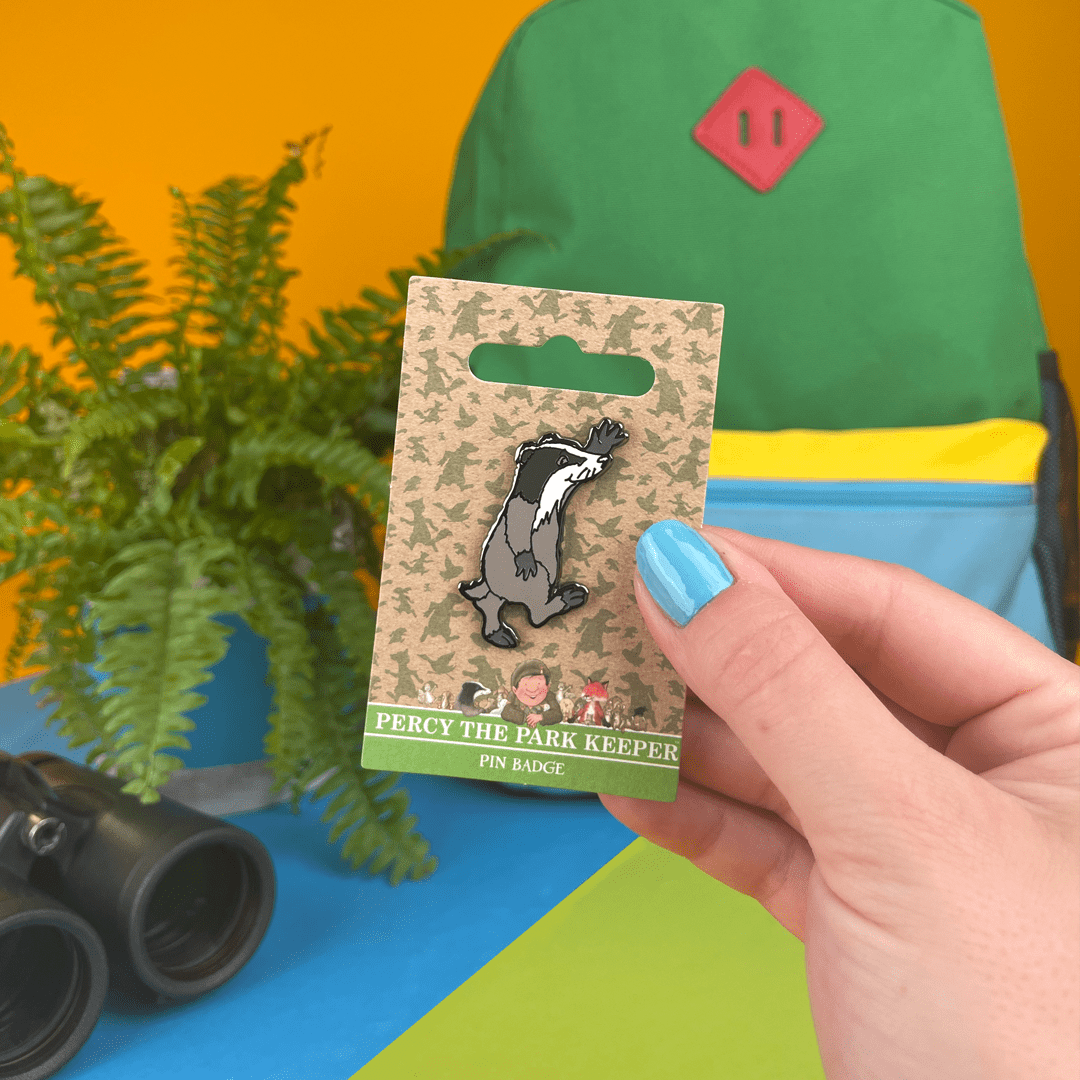 Badger - Percy The Park Keeper pin badge