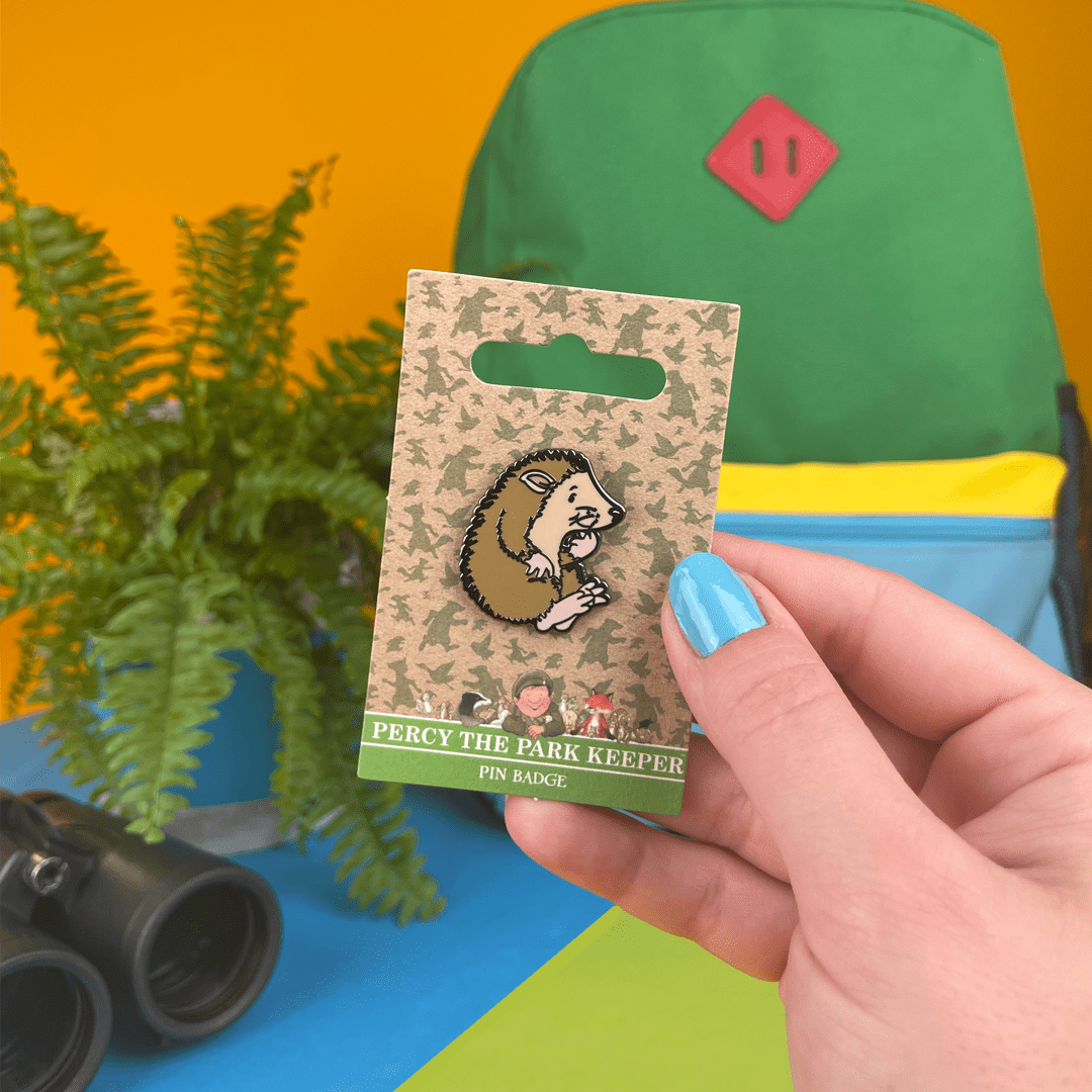 Hedgehog - Percy The Park Keeper pin badge